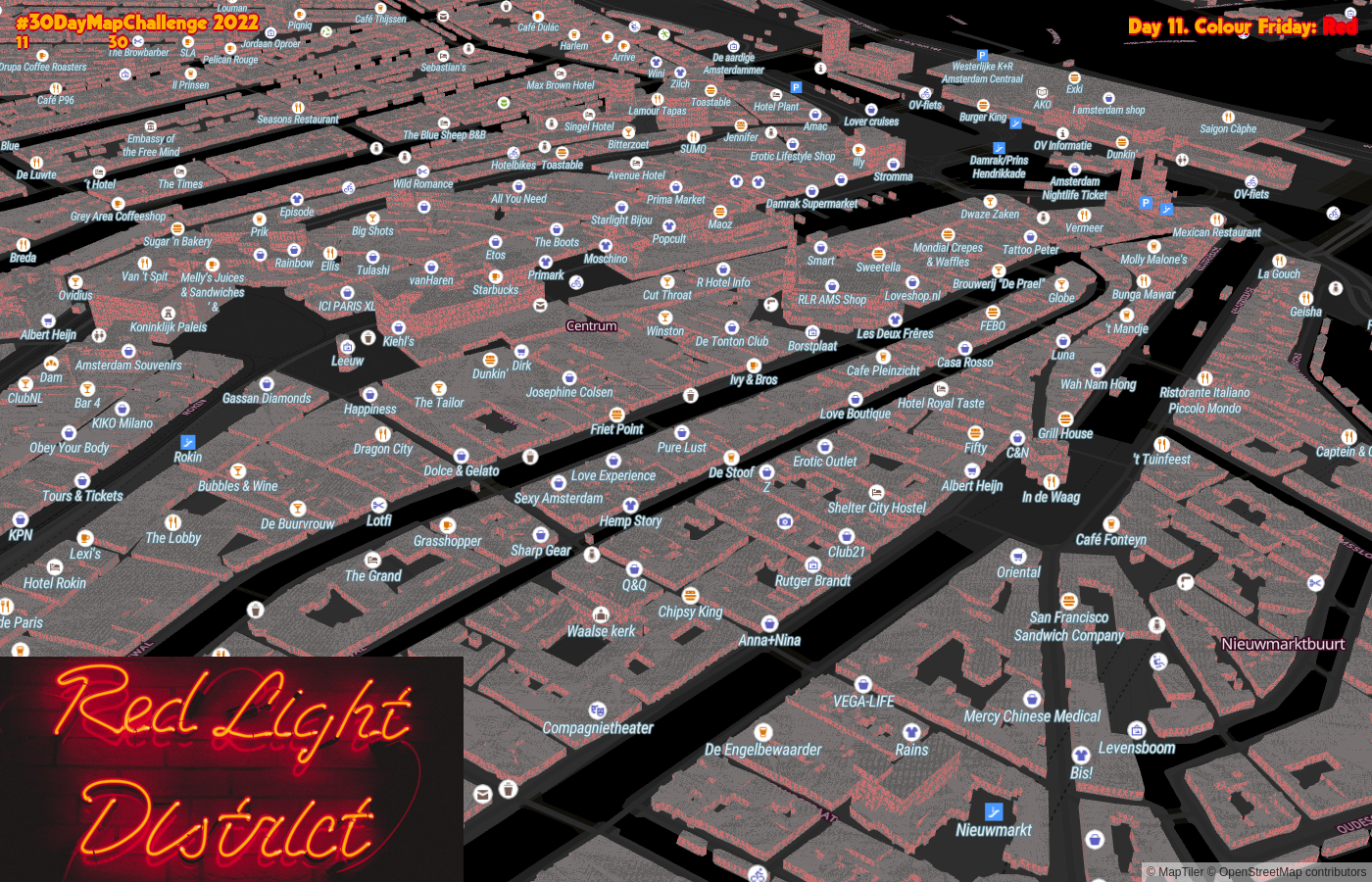 #30DayMapChallenge 2022 Day 11. Colour Friday: Red