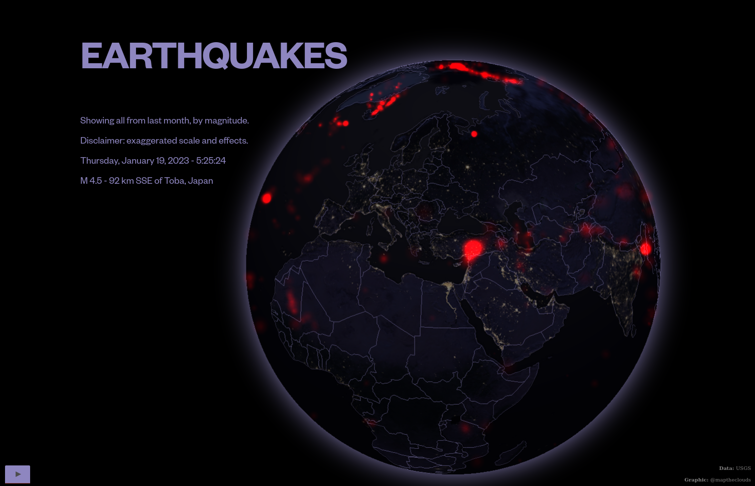 World Earthquakes Art